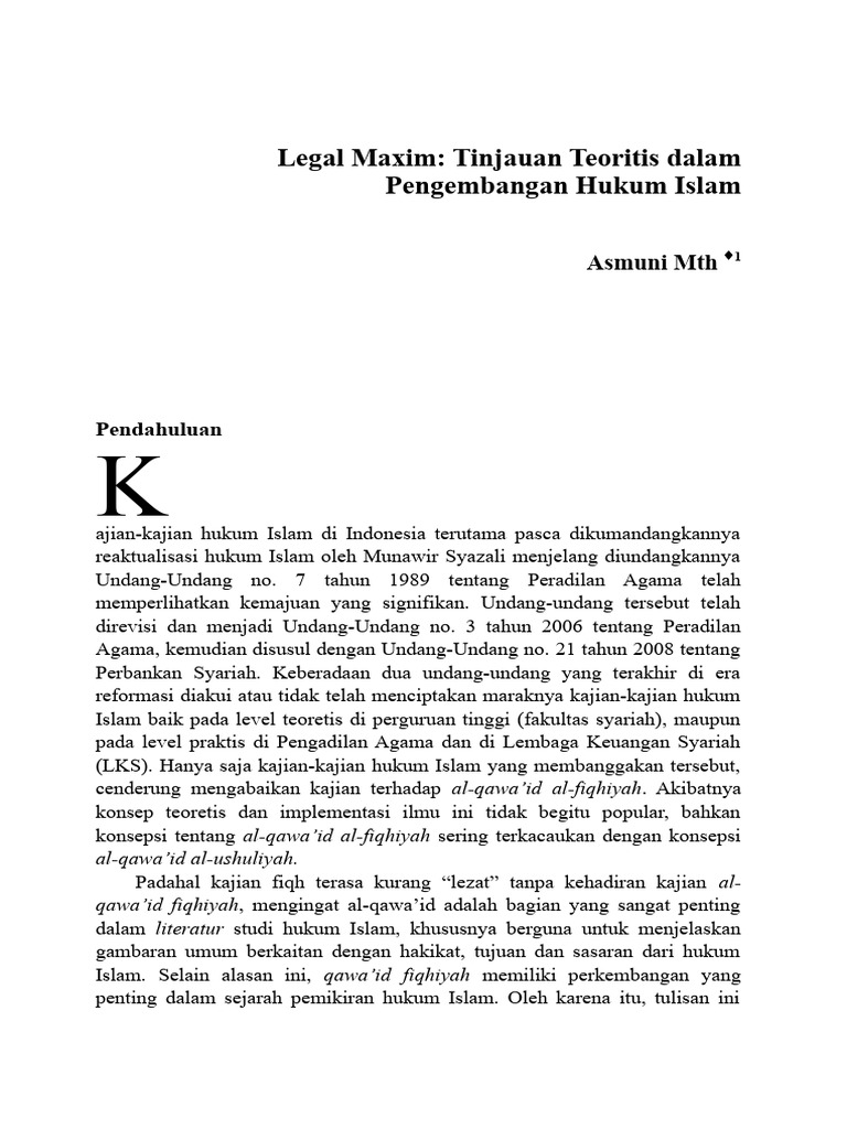 Epistemologi Qawa'id Fiqhiyyah | PDF