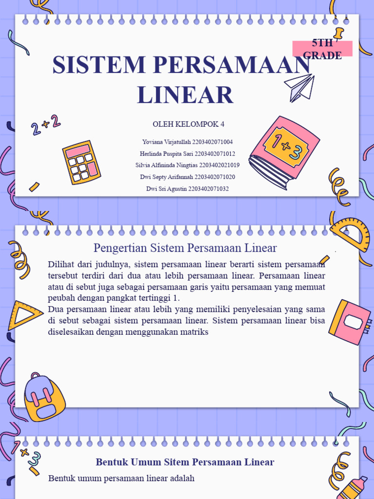 Aljabar Sistem Persamaan Linear | PDF