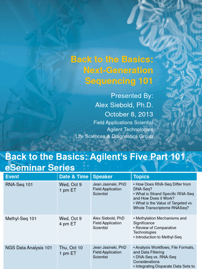 Next Generation Sequencing 101 | PDF | Dna Sequencing | Complementary Dna