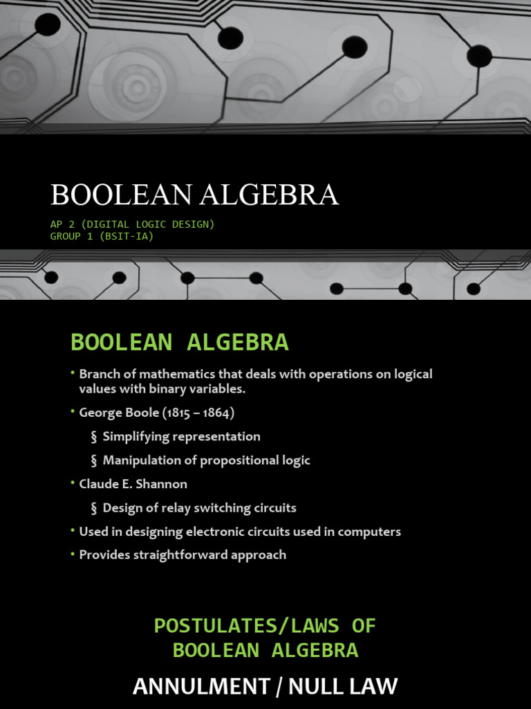 Boolean Algebra Pdf Logic Gate Boolean Algebra
