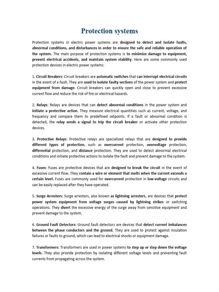 4-Protection Systems | PDF | Electric Power Transmission | Electric ...