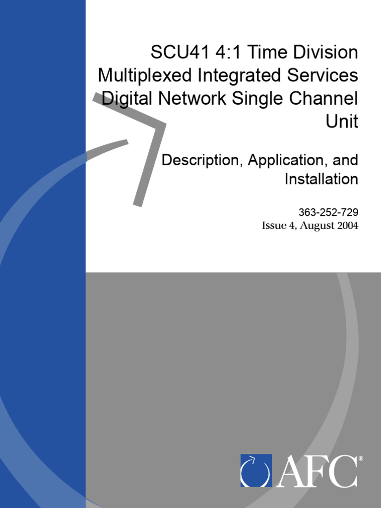 363252729i4 - AFC SCU41 4:1 Time Division Multiplexed Integrated ... 363252729i4 - AFC SCU41 4:1 Time Division Multiplexed Integrated ...