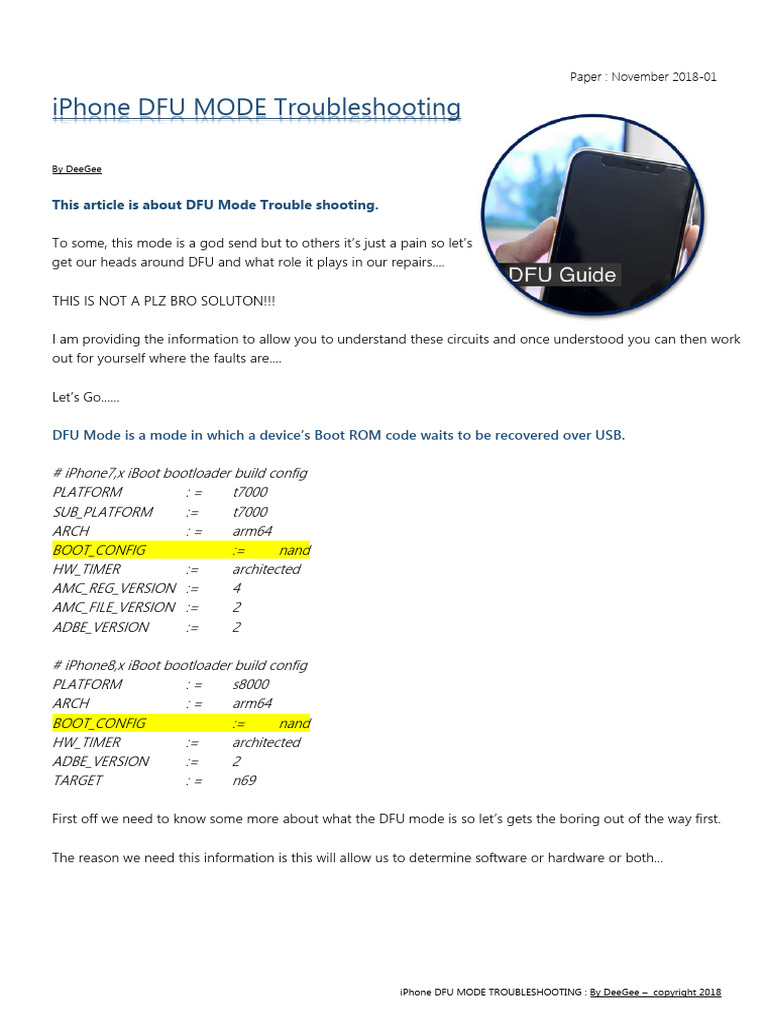 DFU Explain | PDF | Ios | Booting