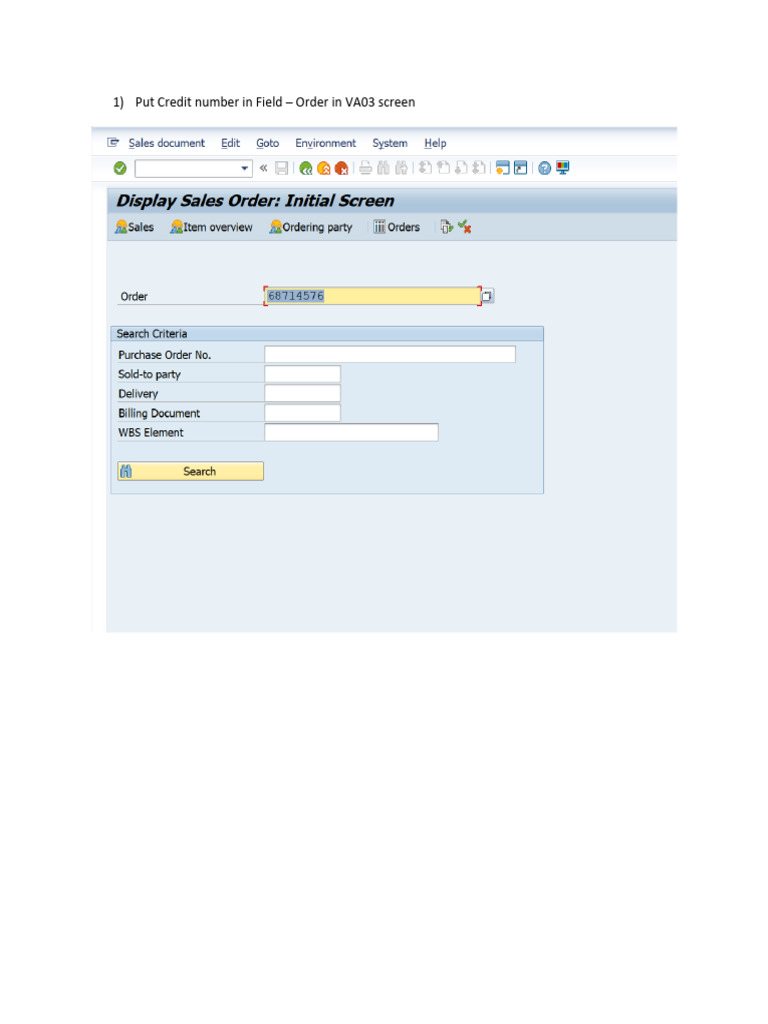 VA03-how To Check Credit Memo (Billing Block Remover) | PDF | Games ...