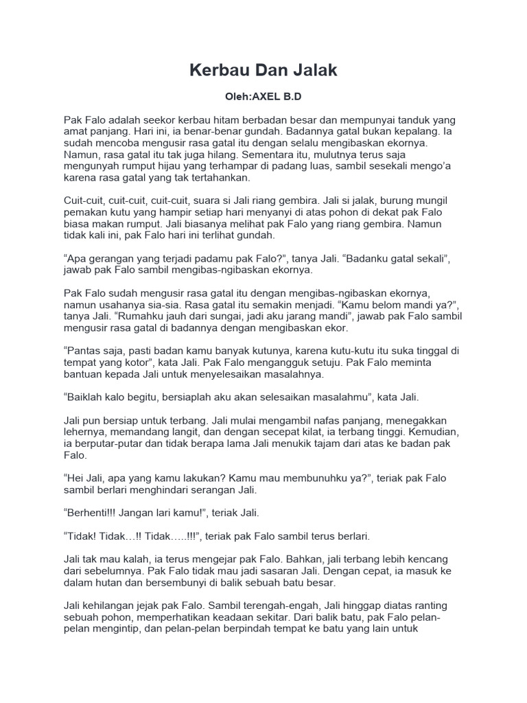Kerbau Dan Jalak | PDF