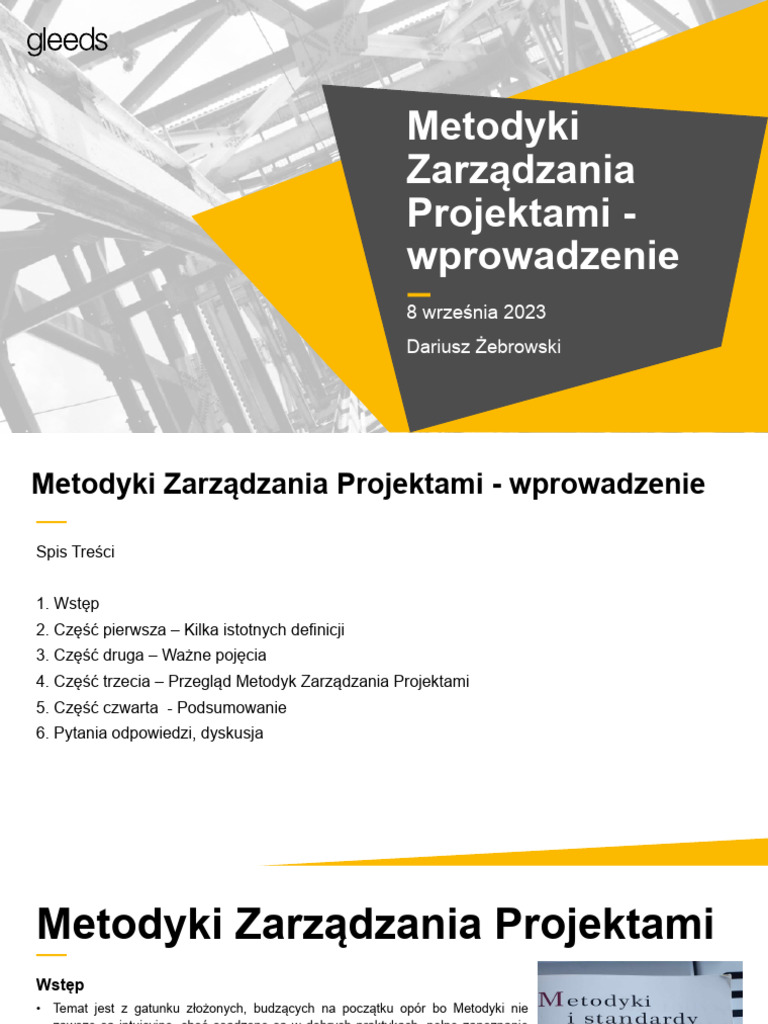 Metodyka Zarządzania Projektami | PDF