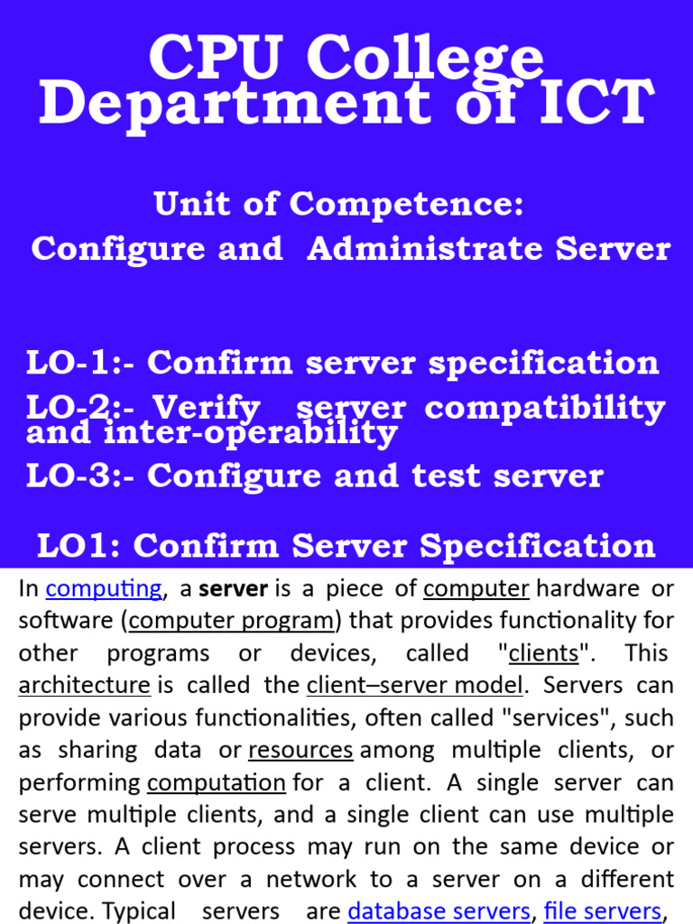 Configure and Administer Server | PDF | Server (Computing) | Computer Network