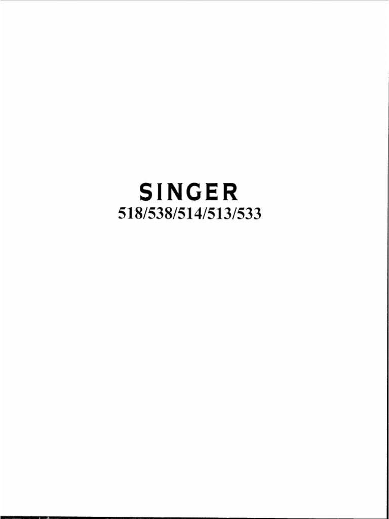 Singer Stylist 538 Manual PDF | PDF | Technology & Engineering