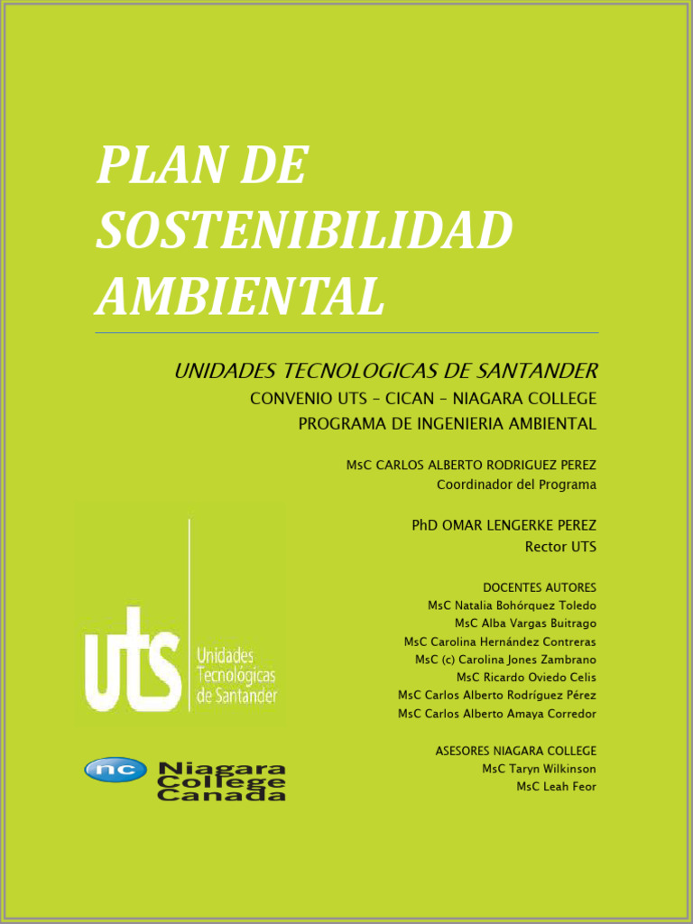 Plan de Sostenibilidad Ambiental | PDF | Sustentabilidad | Plan de estudios
