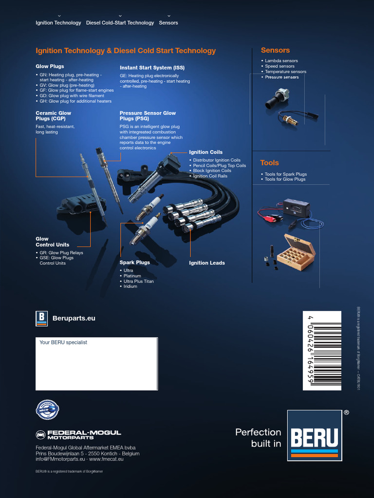 Ignition Catalogue - CATBU1801 - BERU - Your Ignition Expert | PDF ...