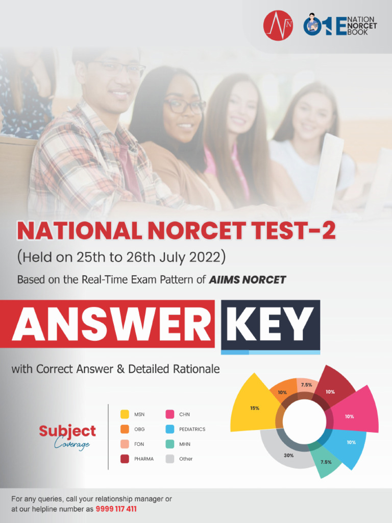 National Norcet Test-2 (Answer Key) | PDF | Breathing | Electrocardiography