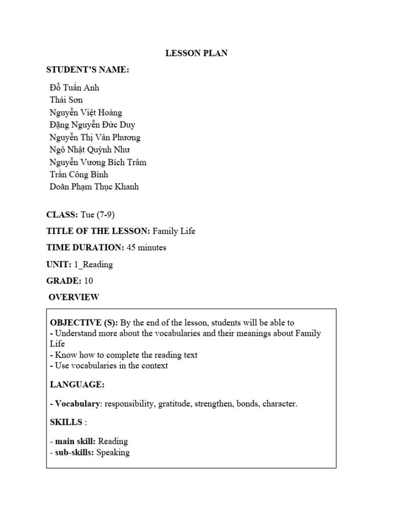 Lesson Plan Group 4 | Download Free PDF | Learning | Human Communication