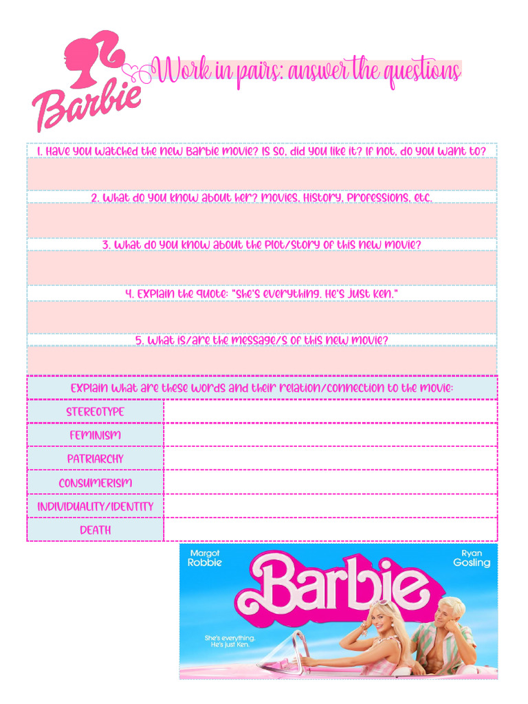 Barbie Discussion | PDF