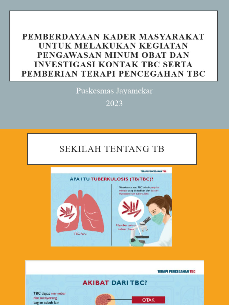 Pemberdayaan Kader TBC | PDF | Pengembangan Diri