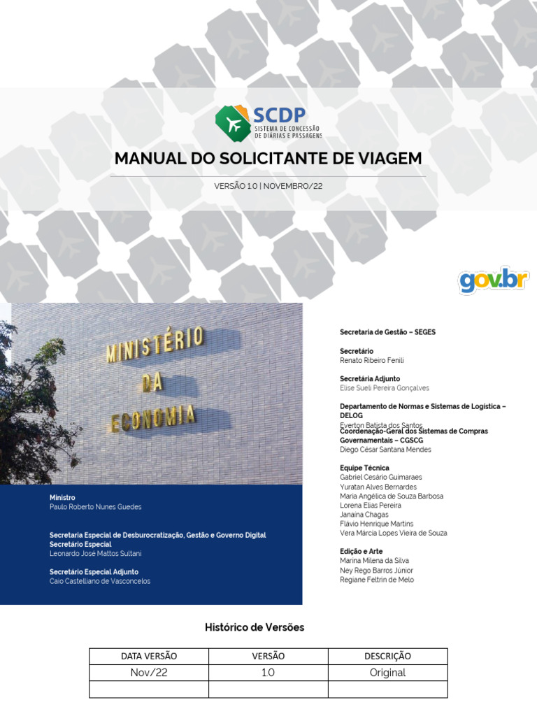 SCDP - Manual Solicitante de Viagem - Novo Modelo - Finalizado - Versão 1.0 | PDF