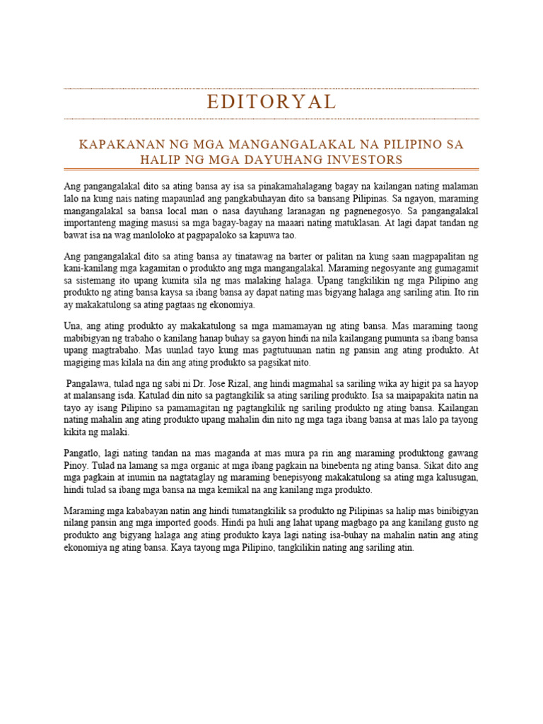 Editoryal | PDF