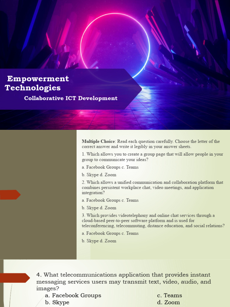 Empowerment: Technologies | PDF | Educational Technology | Collaboration