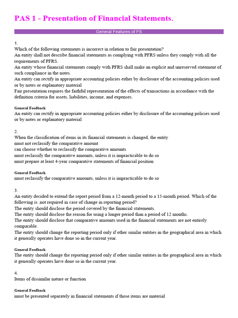 Presentation and Preparation of FS FINAL | PDF | Retained Earnings ...
