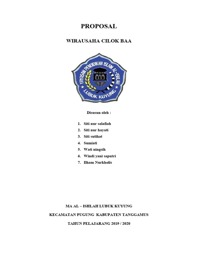 Proposal Wirausaha Cilok Baa | PDF