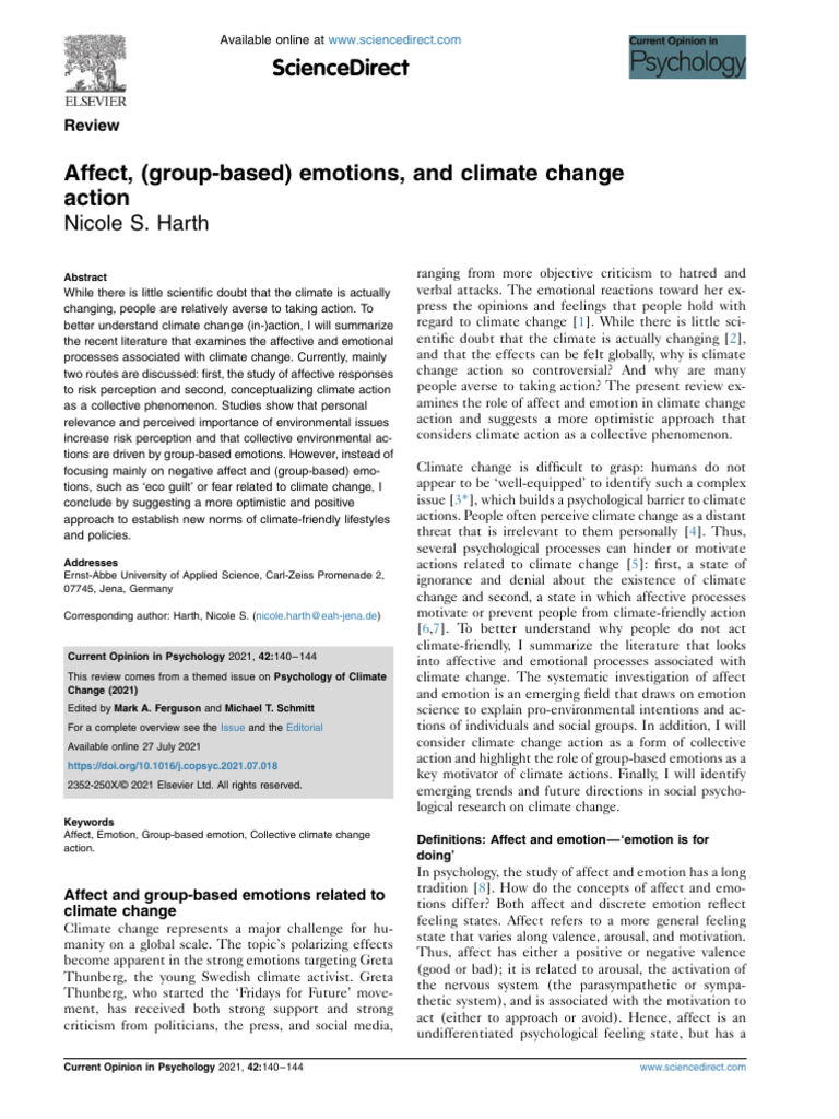 Affect - Group Based Emotions and Climate Cha - 2021 - Current Opinion ...