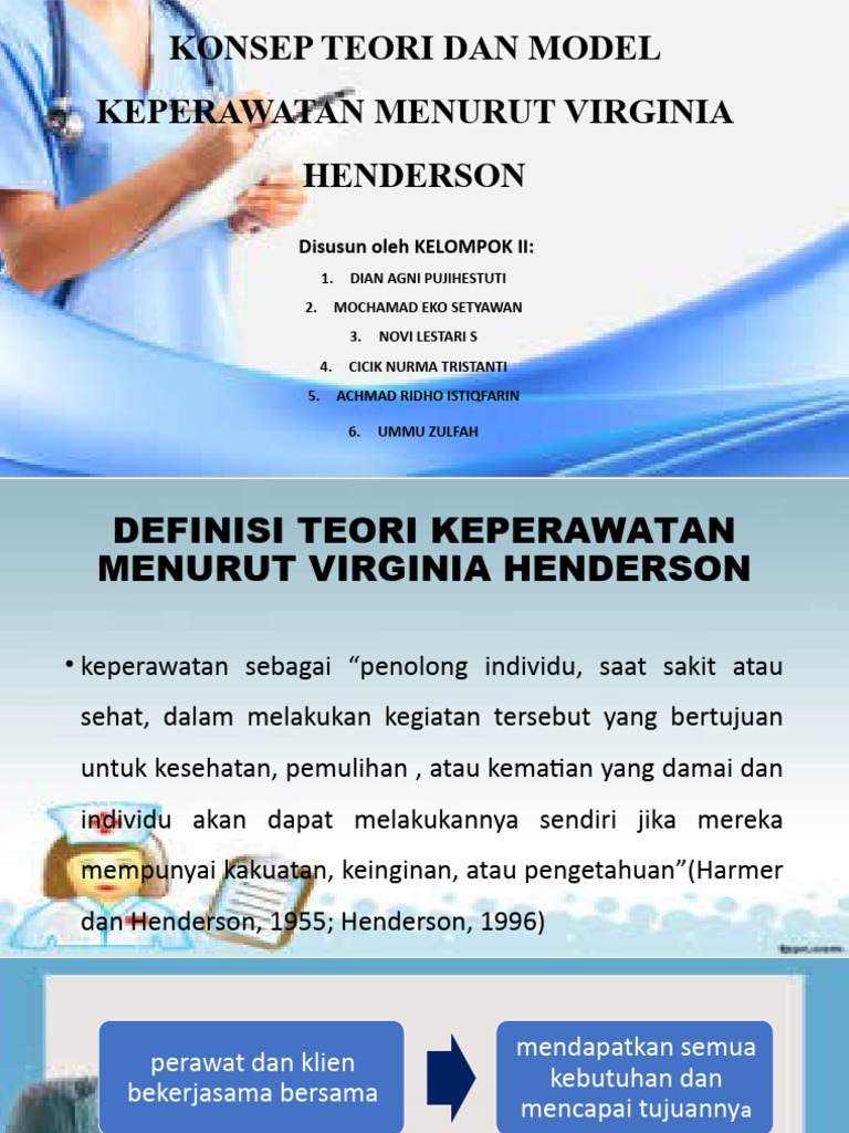 Tugas Konsep Teori Dan Model Keperawatan Menurut Virginia Henderson | PDF Tugas Konsep Teori Dan Model Keperawatan Menurut Virginia Henderson | PDF