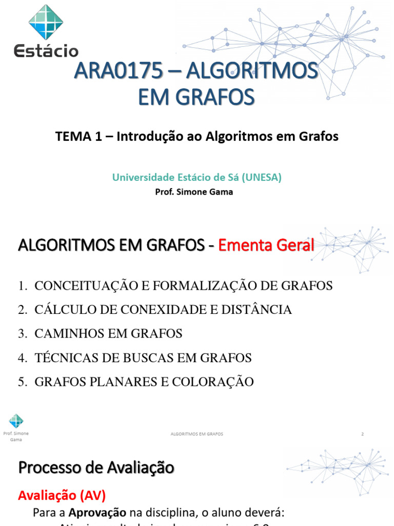 Tema 1 - Ara0175 - Intro Algoritmos em Grafos | PDF | Teoria dos ... Tema 1 - Ara0175 - Intro Algoritmos em Grafos | PDF | Teoria dos ...
