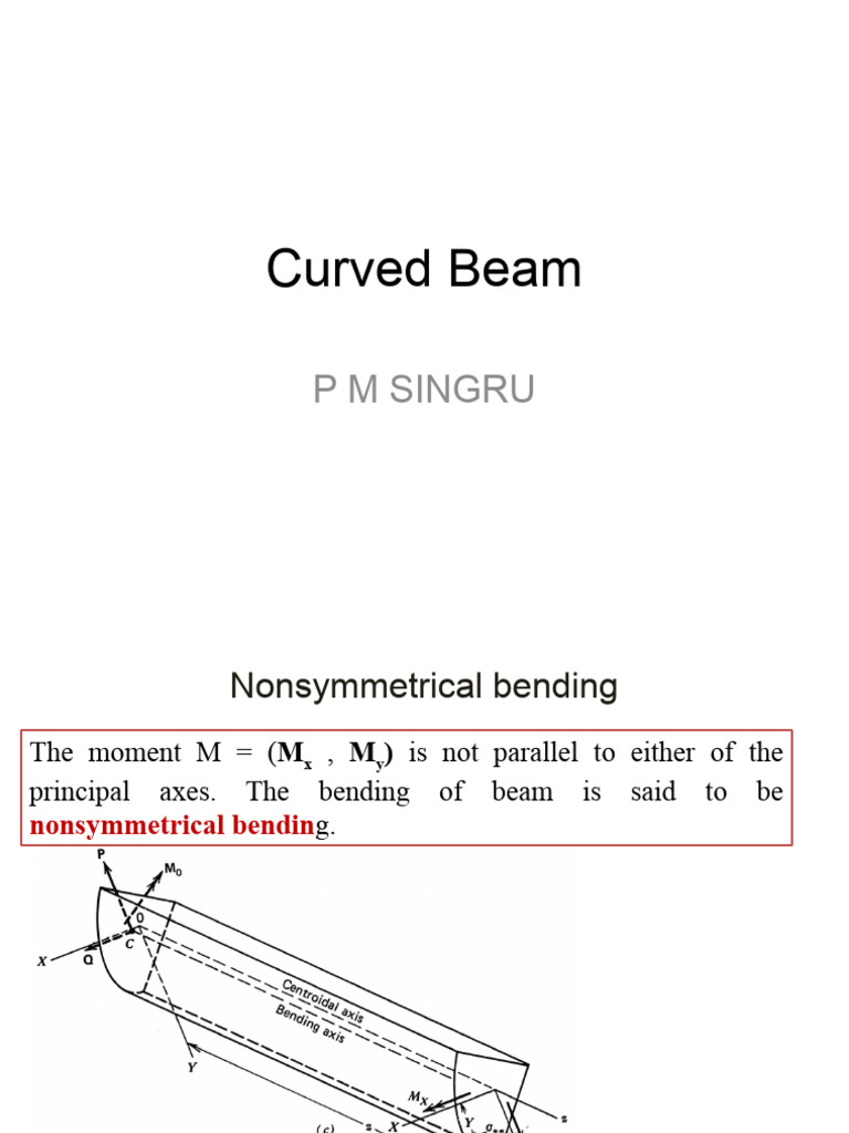 Curved Beam | PDF | Bending | Stress (Mechanics)