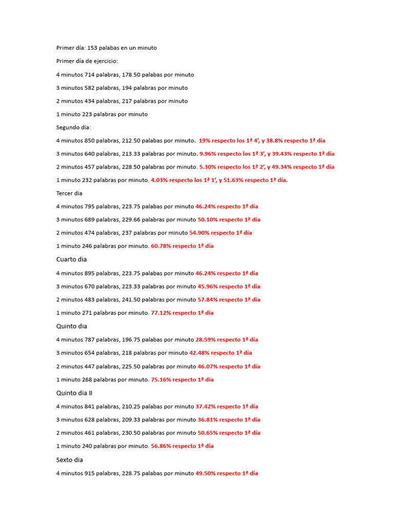 Ejercicio de Lectura Veloz | PDF