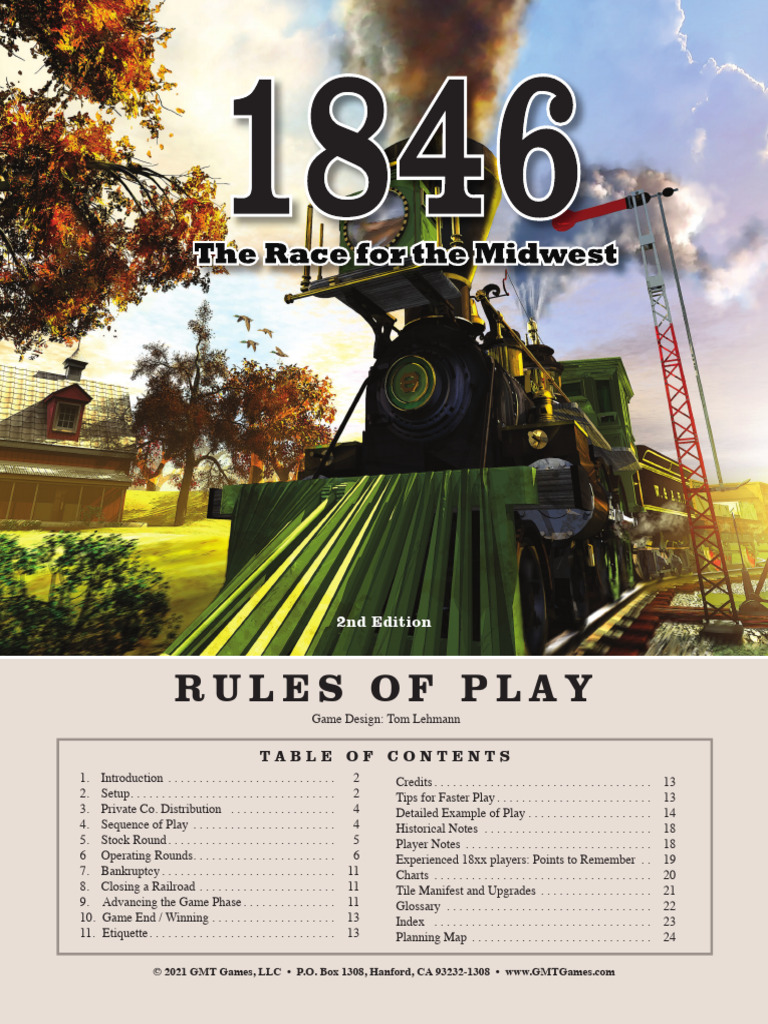 1846 Board Game Rules Overview | PDF | Stocks | Stock Market