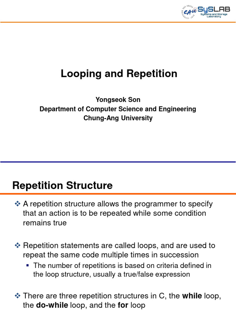 Chapter5-Looping and Repetition | PDF | Control Flow | Mathematical Logic
