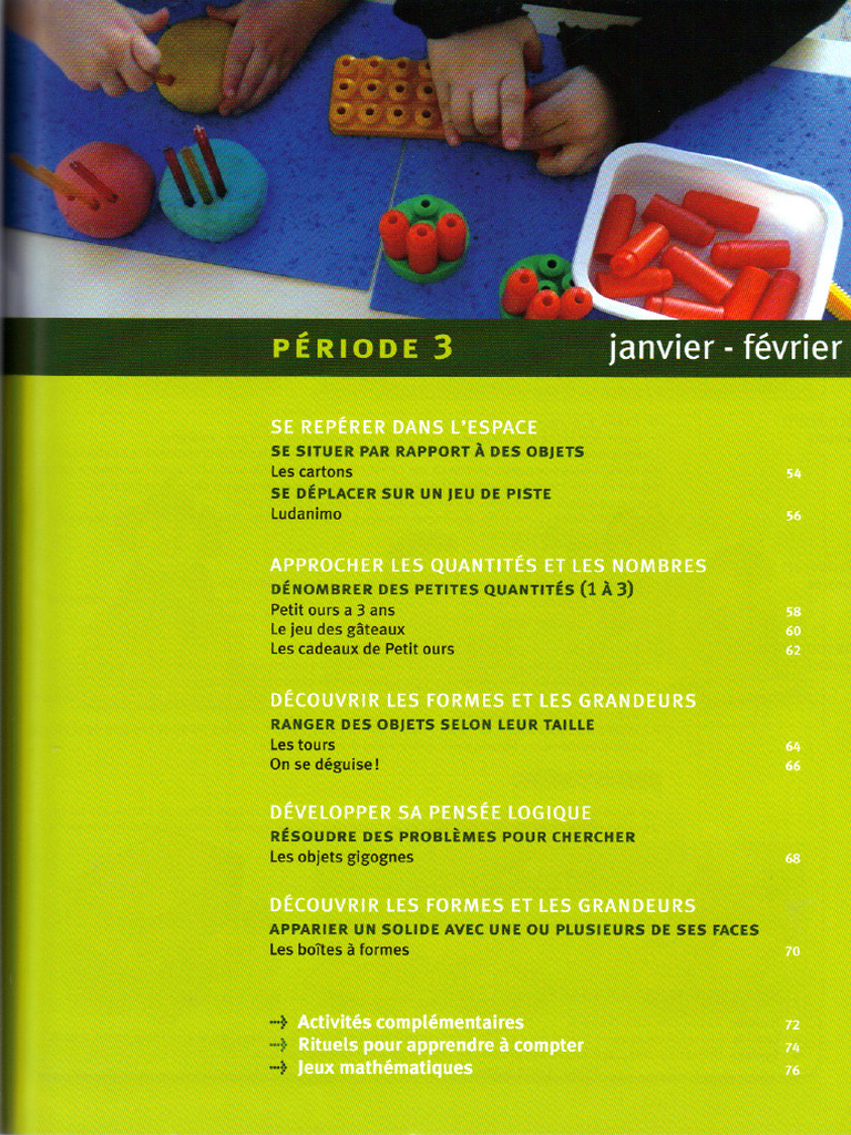 Vers Les Maths PS 3e Période | PDF