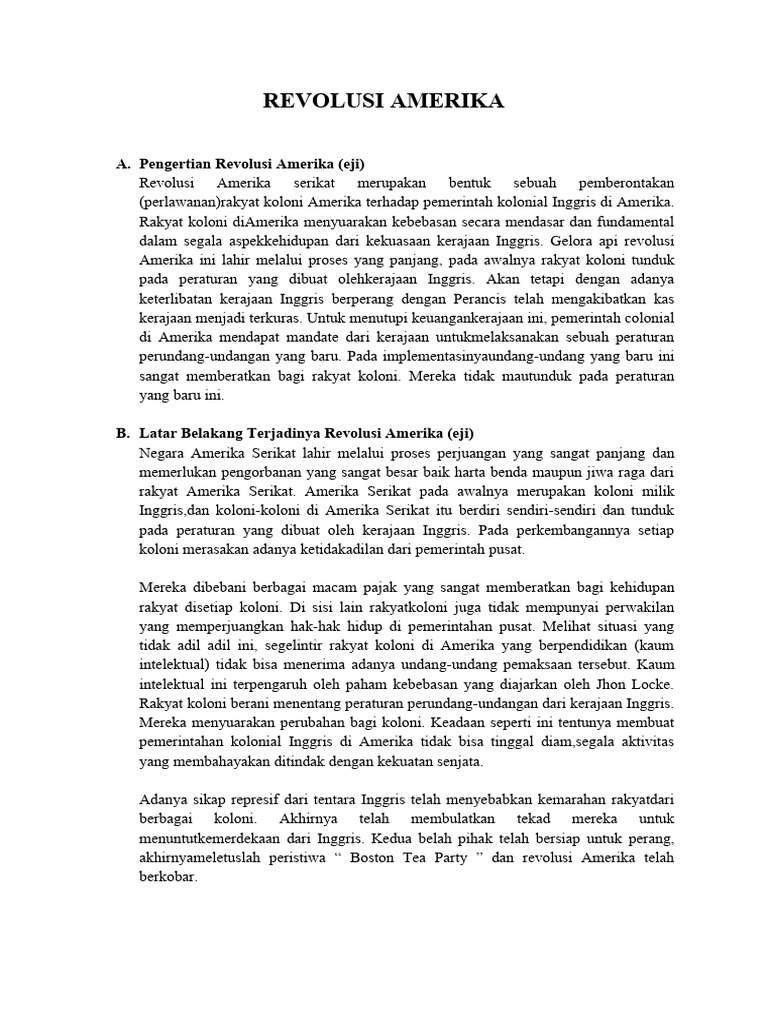 Revolusi Amerika | PDF