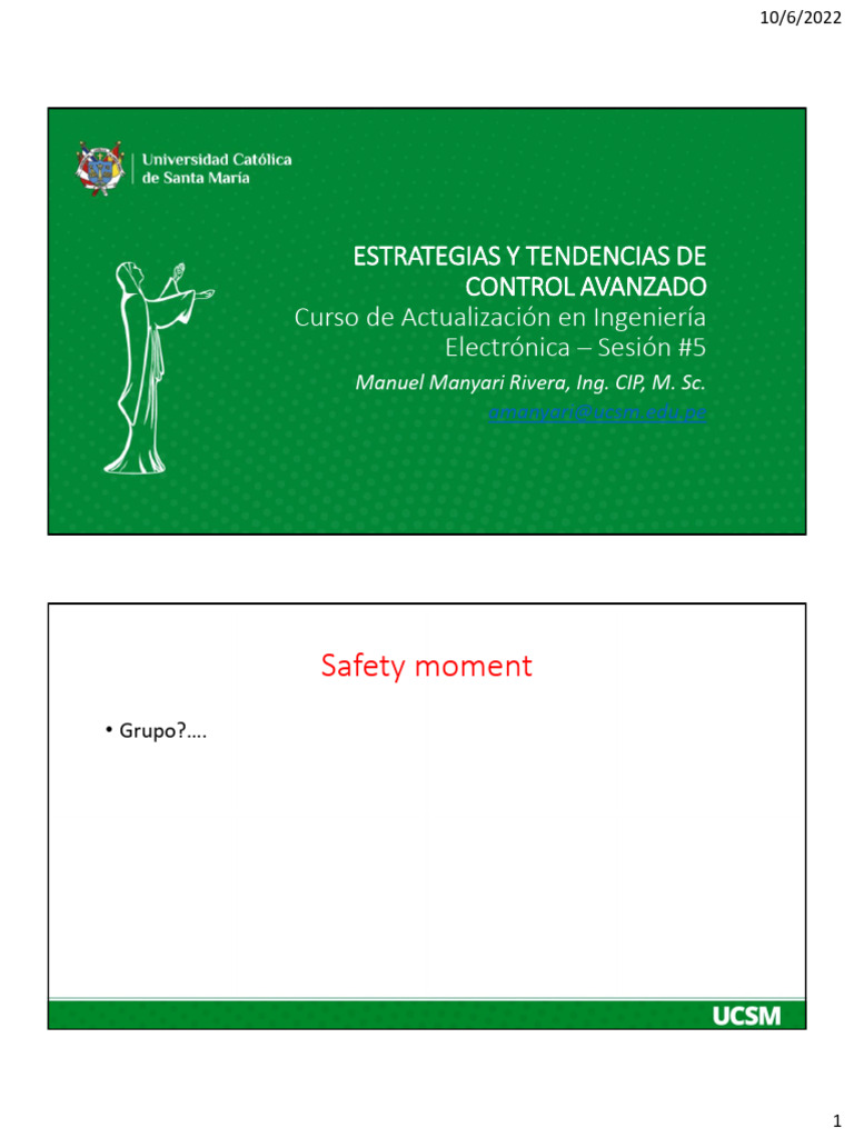 Clase I - ECA P5 | PDF | Ingeniería Informática | Cibernética