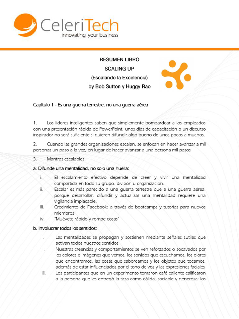 Estrategias de Escalamiento Empresarial | PDF | Las emociones