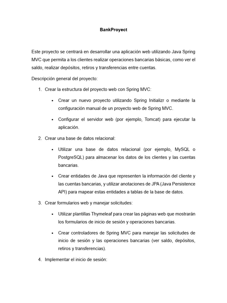 Proyecto en Java | Descargar gratis PDF | Bases de datos | Java (lenguaje de programación)