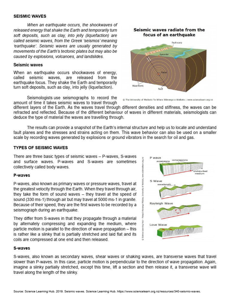 Seismic Waves | PDF | Earthquakes | Seismology