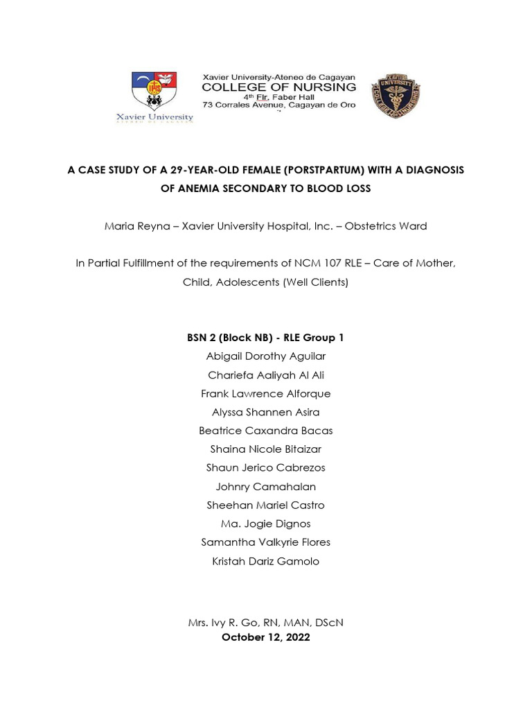 Final Ob Grandcase Nb2 Group1 | PDF | Childbirth | Caesarean Section