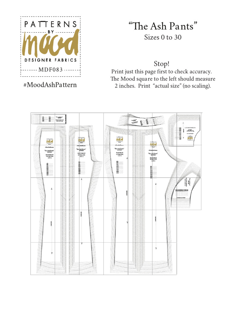 MDF083 Ash Pattern | PDF | Clothing