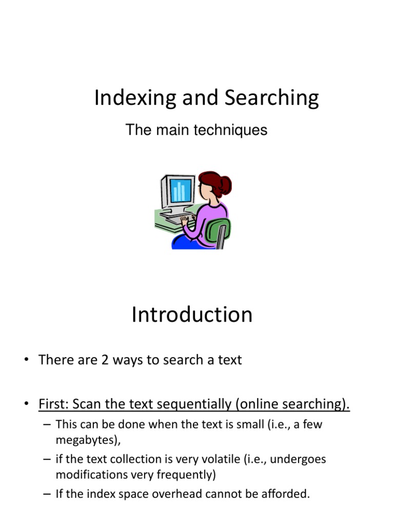 Indexing Techniques for Text Searching | PDF | Database Index | String ...