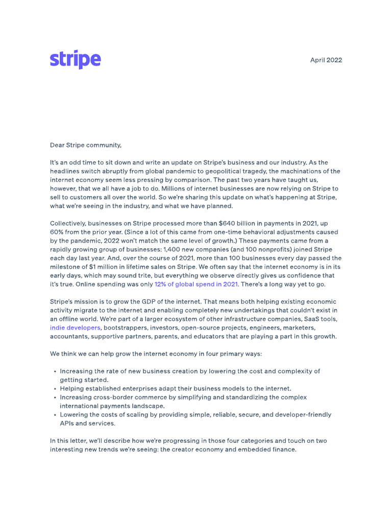 Stripe 2021 Update | Download Free PDF | Subscription Business Model | Taxes