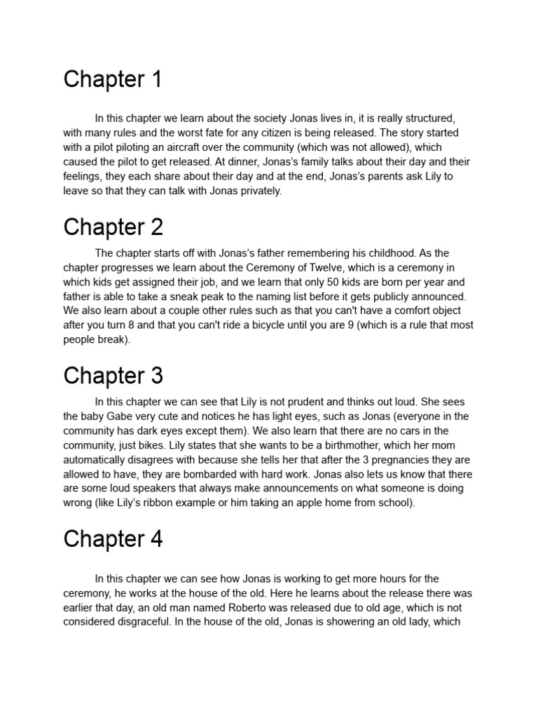 The Giver Summary | PDF