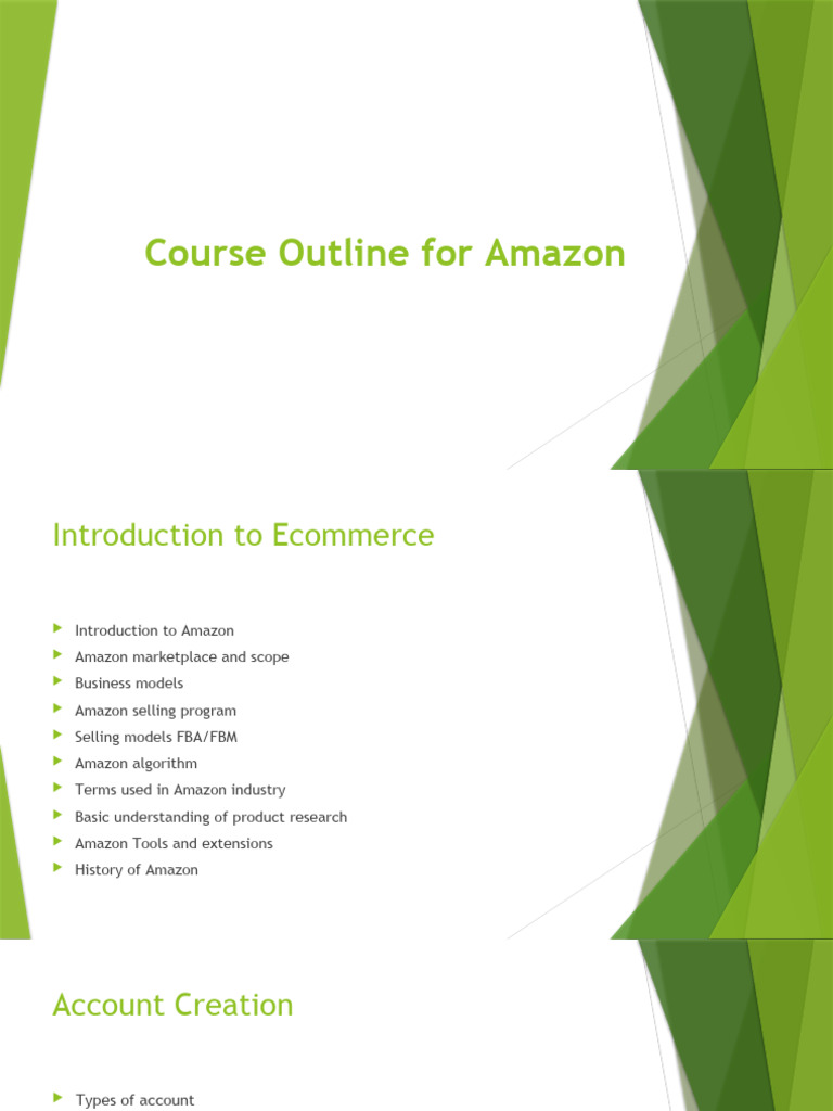 Course Outline For Amazon | PDF