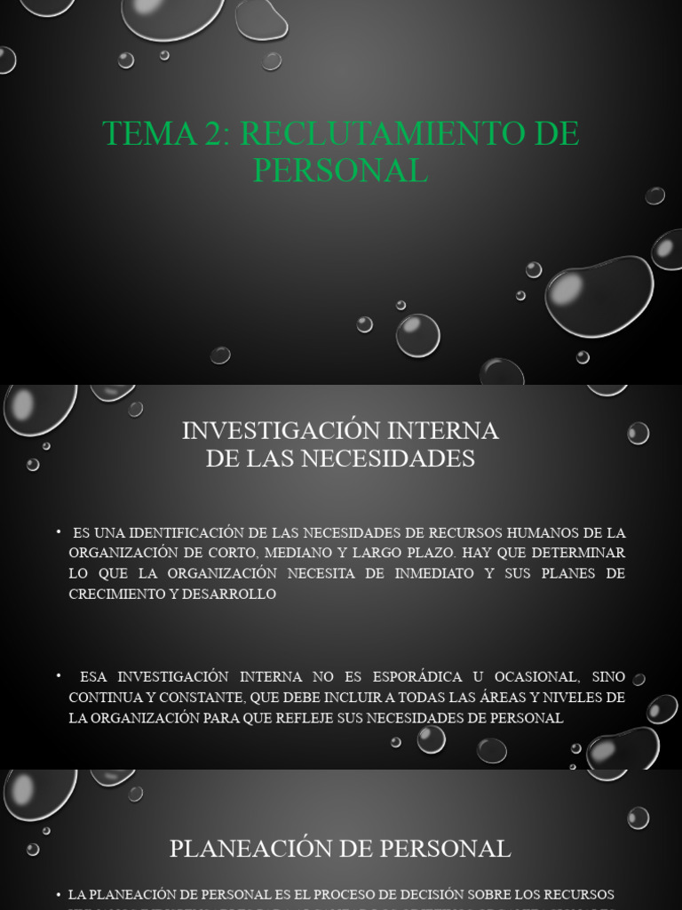 Capitulo 2 Reclutamiento de Personal | PDF | Reclutamiento | Gestión de recursos humanos