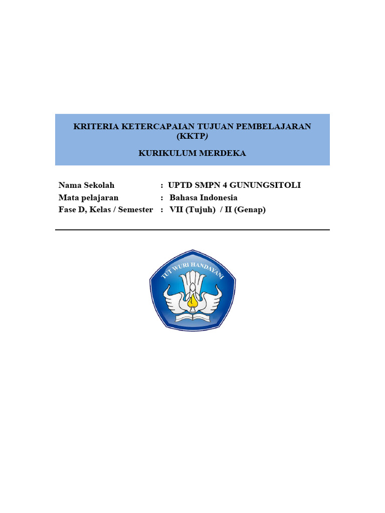 KKTP Kurikulum Merdeka | PDF