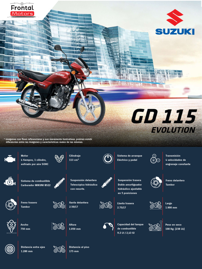Ficha Tecnica GD 115 Evolution 2023 | PDF