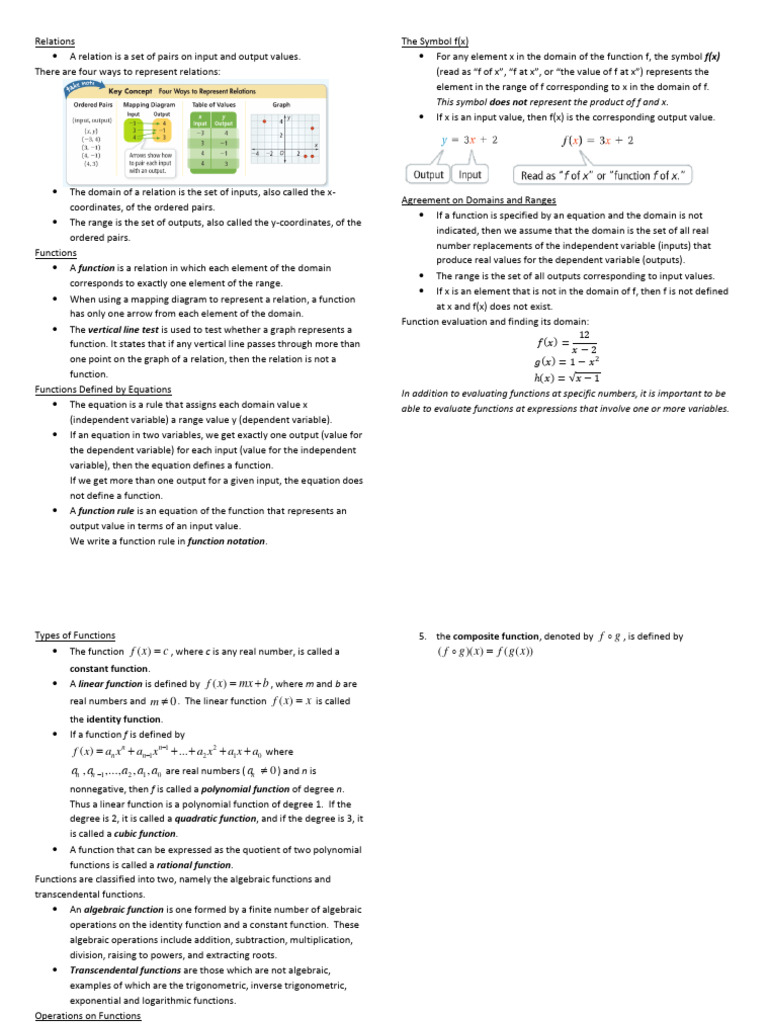 Relations and Functions | PDF | Function (Mathematics) | Polynomial Relations and Functions | PDF | Function (Mathematics) | Polynomial