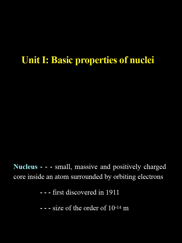 PH 8103 Presentation 1 | PDF | Atomic Nucleus | Electron