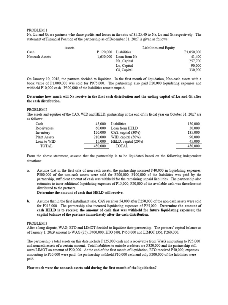 A 4. Liquidation | PDF | Book Value | Equity (Finance)
