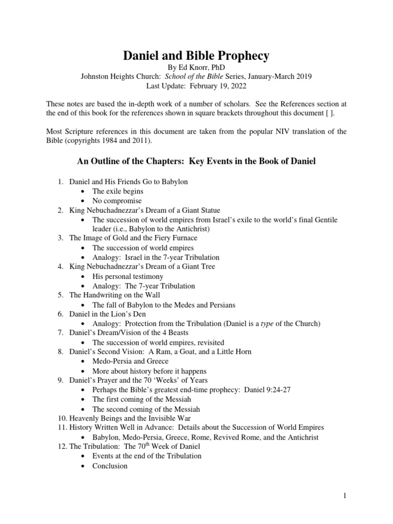 Daniel Notes | PDF | Shadrach, Meshach, And Abednego | Book Of Daniel