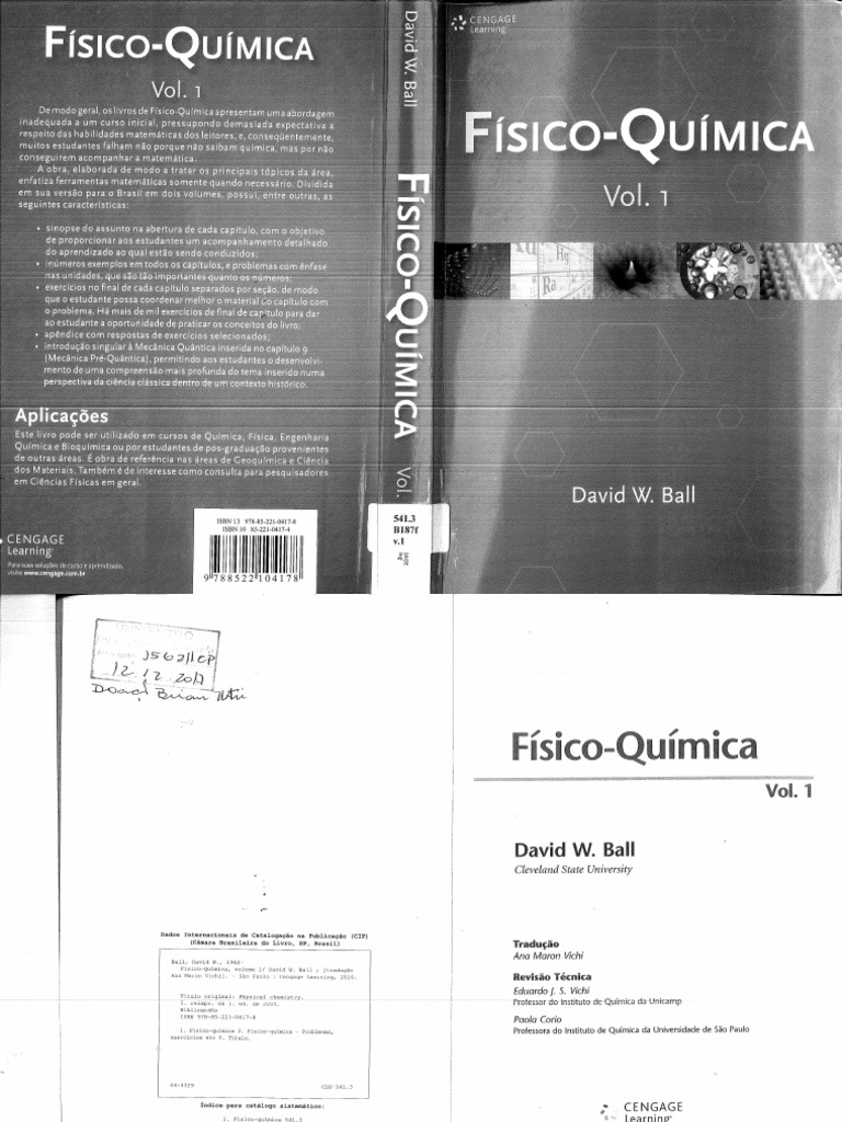 LIVRO Fisico Quimica Vol 1 David W Ball | PDF